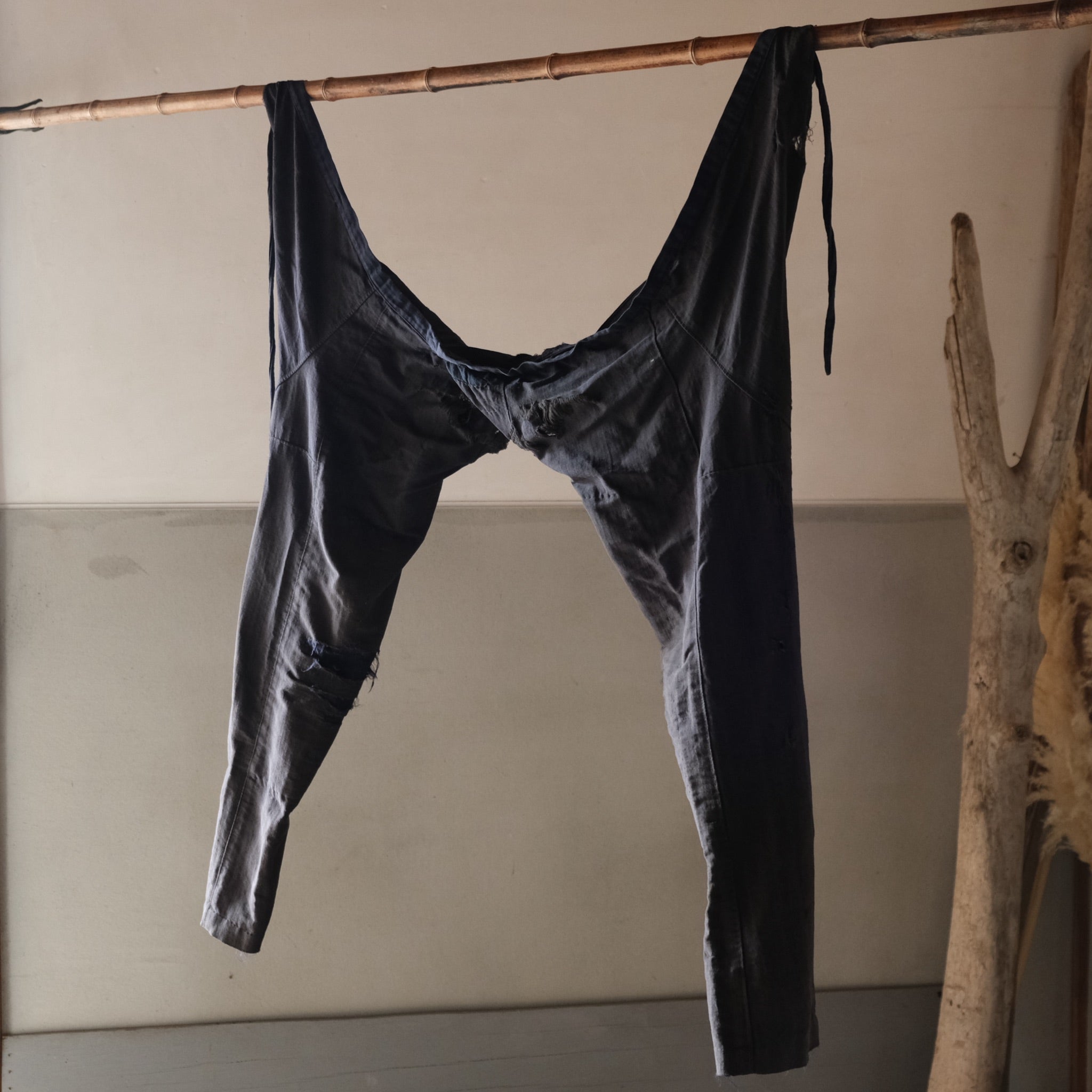 Vintage Japanese Matabiki pants indigo aizome Noragi(a-26) – VINTAGE ...